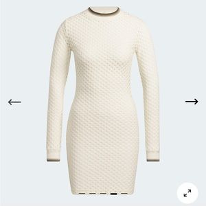 Dresses | Ivy Park Open Mesh Long Sleeve Mini Dress Off White | Poshmark